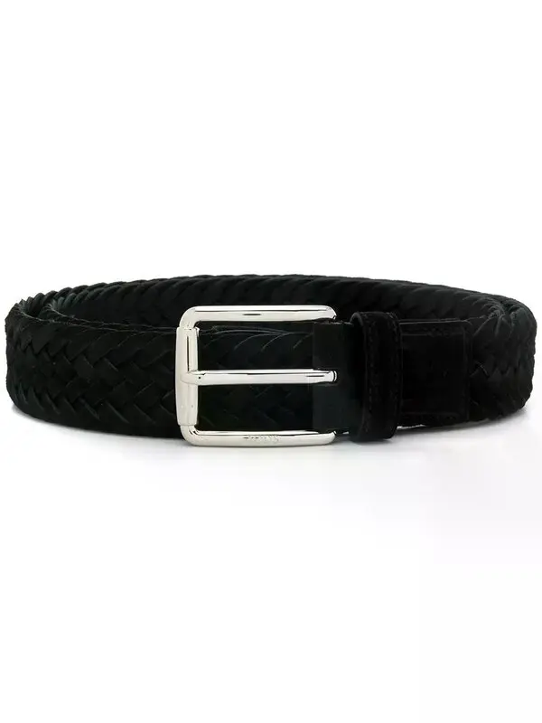 TOD'S Woven Leather Belt - Black
