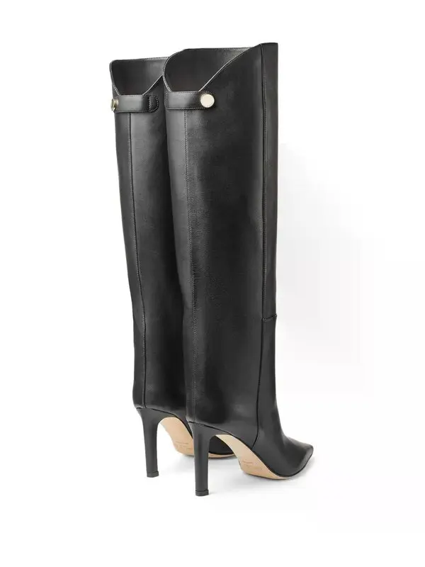 JIMMY CHOO Alizze Leather Boots - Black