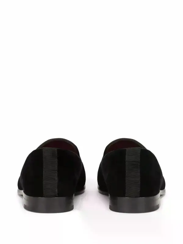 Dolce & Gabbana Dg-logo Velvet Slippers