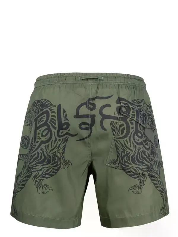 MAHARISHI Muay Thai Tiger Print Swim Shorts