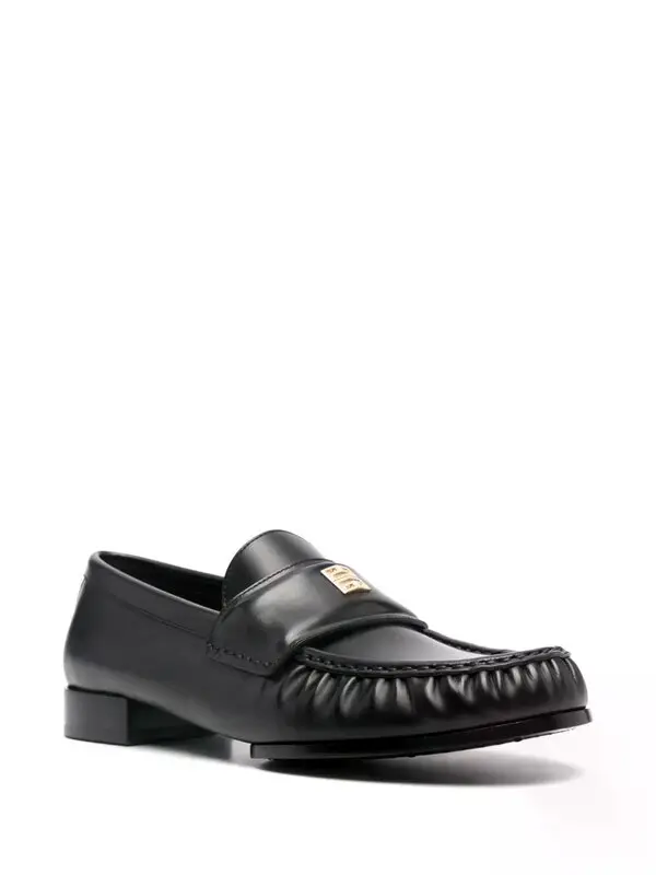 Givenchy 4g-plaque Leather Loafers