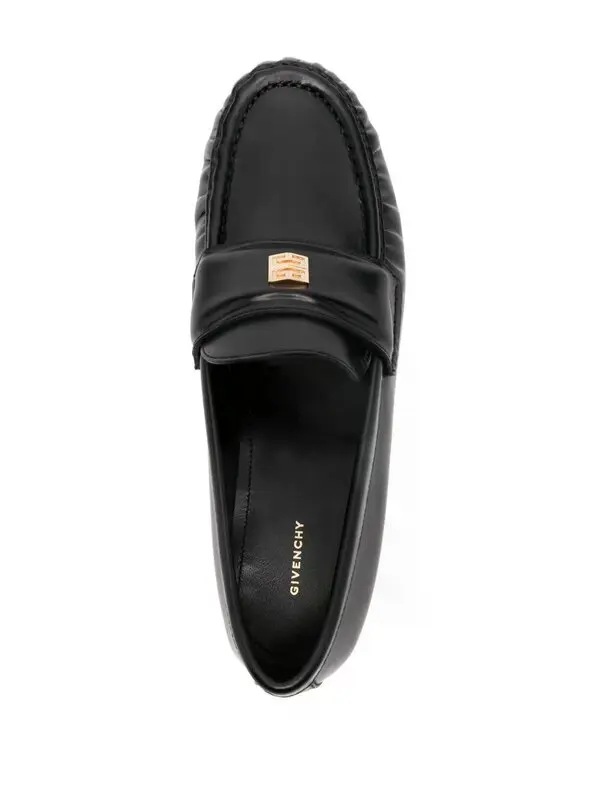 Givenchy 4g-plaque Leather Loafers