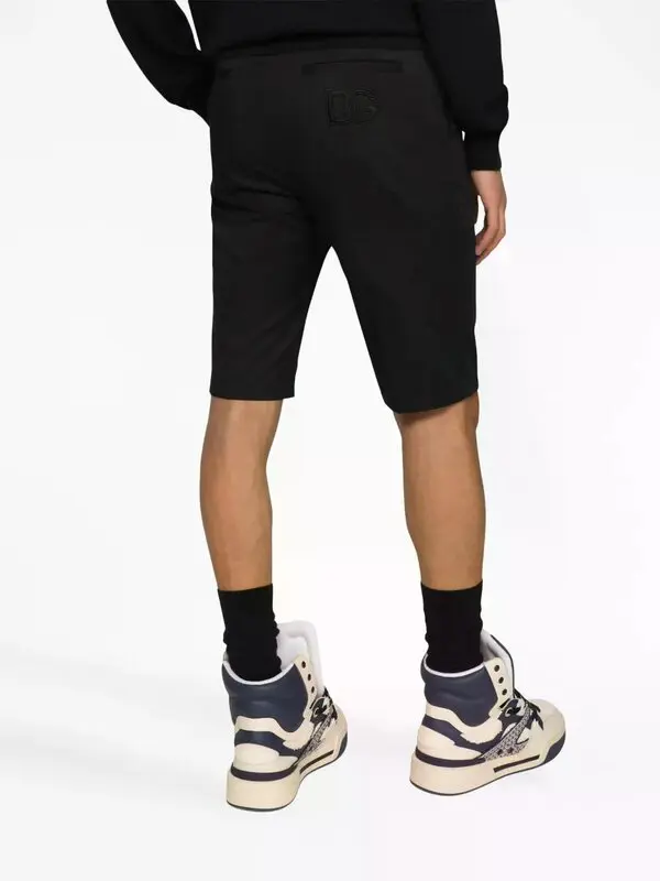Dolce & Gabbana Logo Embroidered Cotton Shorts