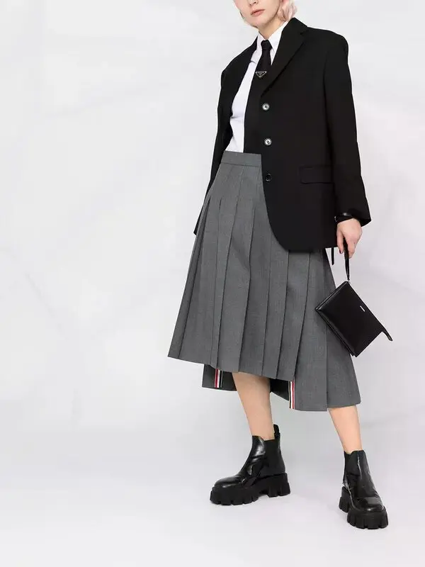 Thom Browne Pleated Midi Skirt