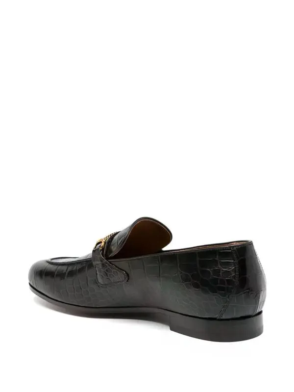 TOM FORD Crocodile-embossed Leather Loafers