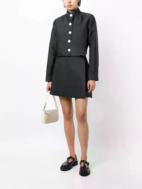 LEE MATHEWS Button-detail High-waist Miniskirt