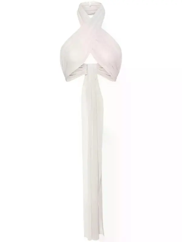 AMI Paris Silk Wrap Top
