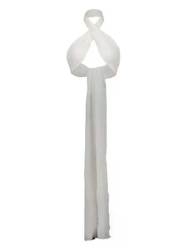 AMI Paris Silk Wrap Top