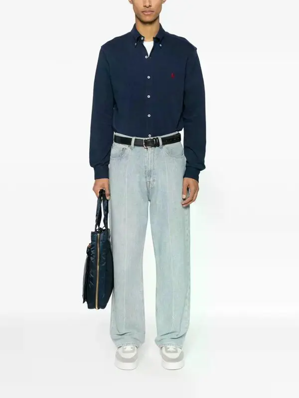 Polo Ralph Lauren Logo-embroidered Button-down Shirt - Blue