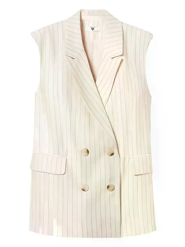 TWINSET Striped Double-breasted Waistcoat