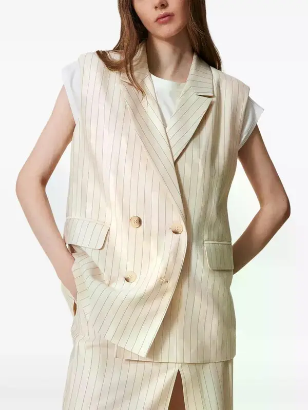 TWINSET Striped Double-breasted Waistcoat