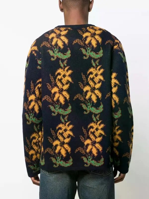 Etro Floral Intarsia-knit Wool Jumper