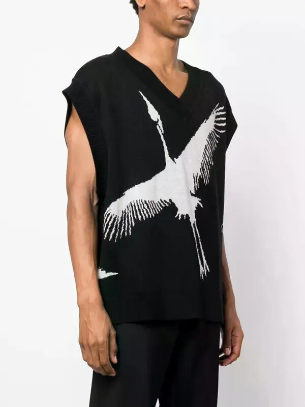 ROUGH. Patterned Intarsia-knit Sleeveless Jumper