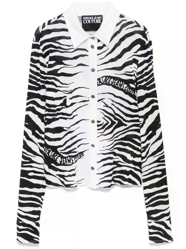 Versace Zebra Print Shirt - Black