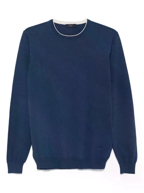FAY Fine-knit Top - Blue