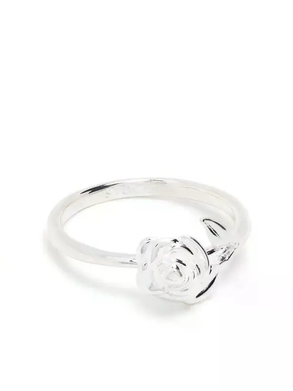 STOLEN GIRLFRIENDS CLUB Stem Rose Sterling Ring - Silver