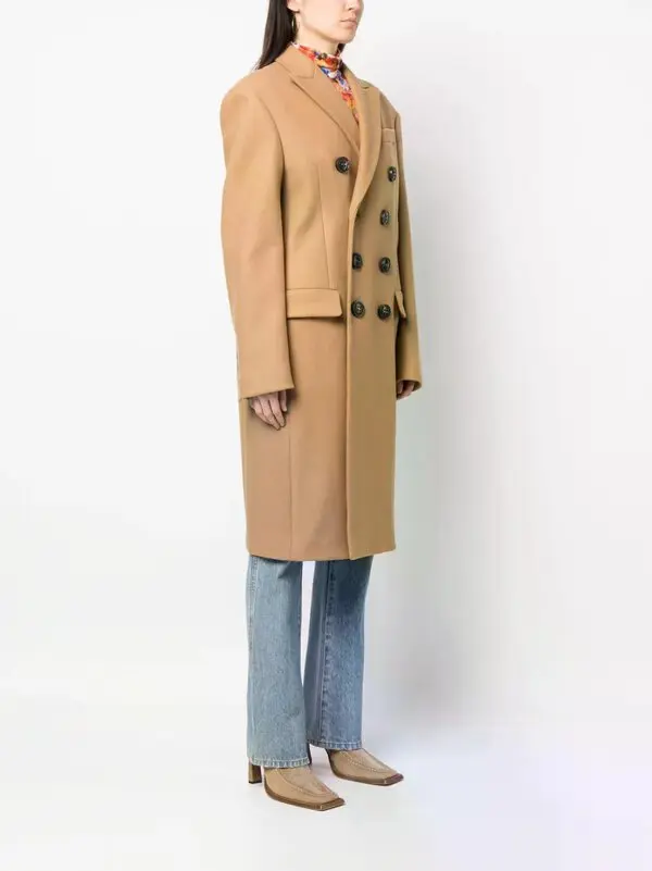 Dsquared2 Double-breasted Virgin Wool-blend Coat