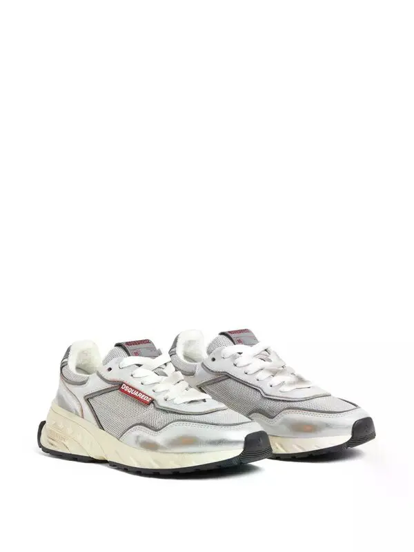 Dsquared2 Distressed Finish Lace-up Sneakers - Grey
