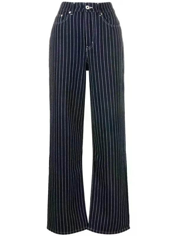 Kenzo Stripe-print Straight-leg Trousers