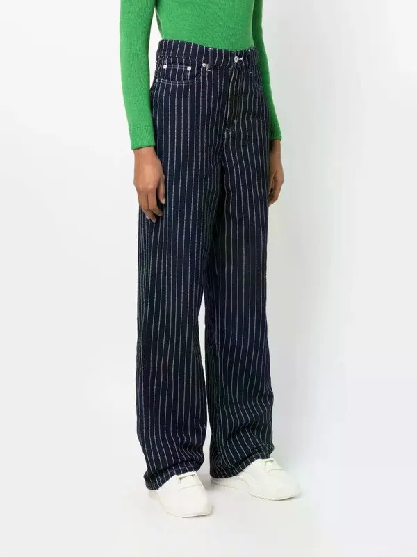 Kenzo Stripe-print Straight-leg Trousers