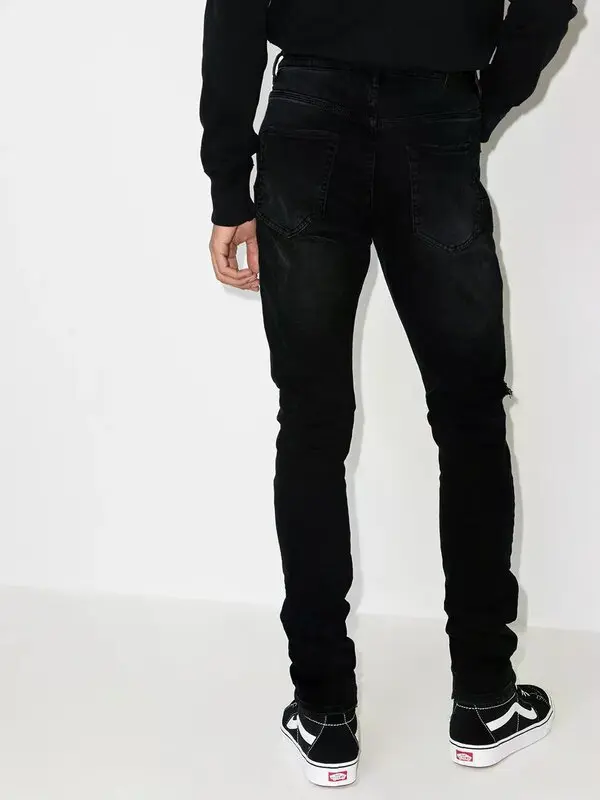 PURPLE BRAND Slim Fit Ripped Jeans
