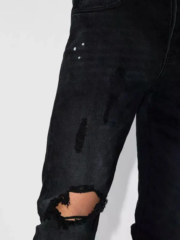 PURPLE BRAND Slim Fit Ripped Jeans