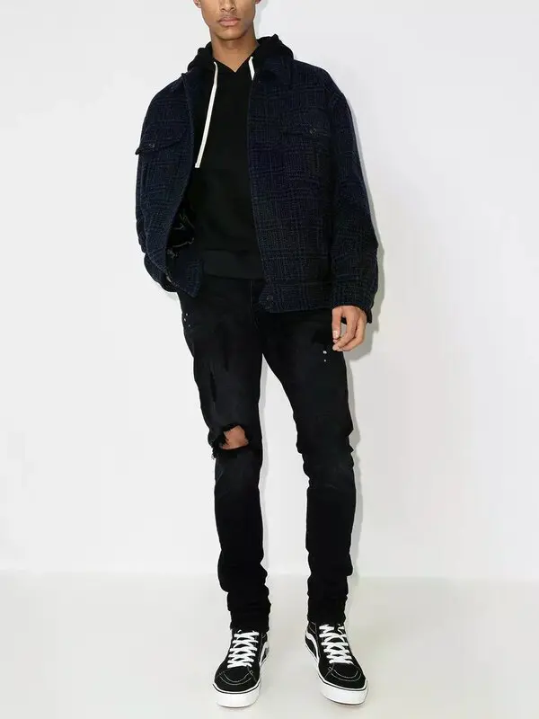PURPLE BRAND Slim Fit Ripped Jeans