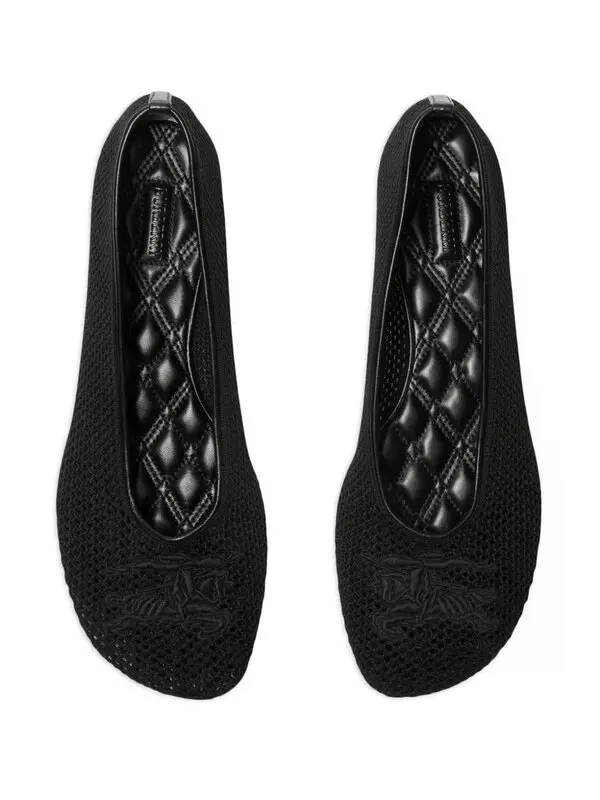 Burberry Mesh Ballerina Shoes - Black