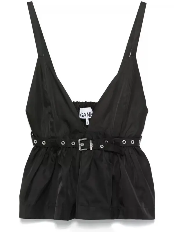 GANNI Duchesse Strap Top