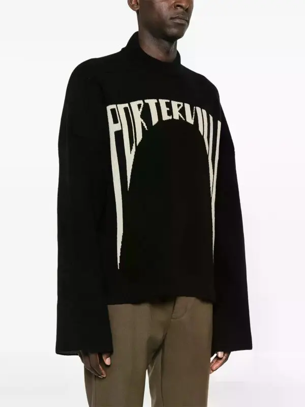 Rick Owens Intarsia-knit Virgin Wool Sweater