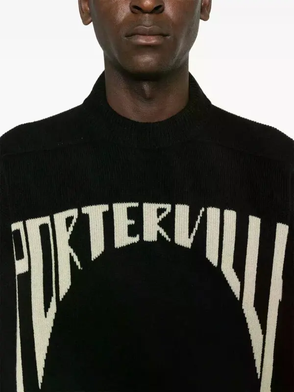 Rick Owens Intarsia-knit Virgin Wool Sweater