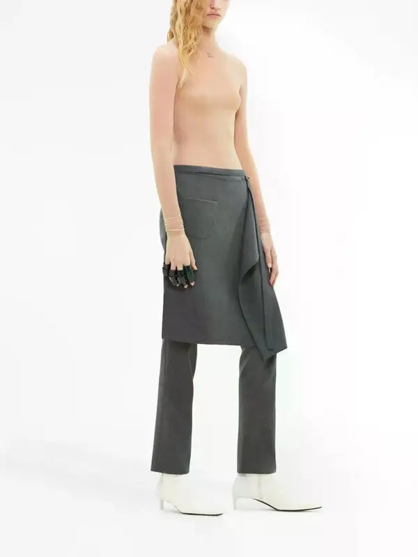 COURREGES Tailored Wool-blend Overskirt Trousers