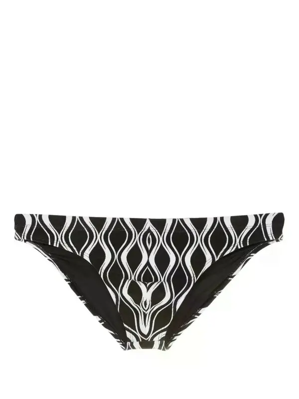 AMIR SLAMA Graphic-print Swimming Trunks - Black