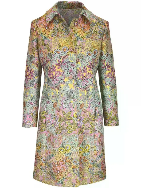 Etro Floral-jacquard Tailored Coat