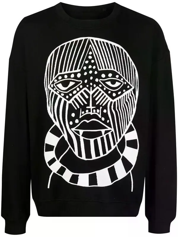 HACULLA. Face Print Sweatshirt - Black