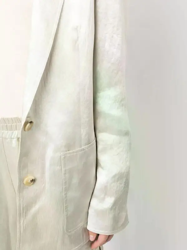Helmut Lang Notched-lapels Satin-finish Blazer
