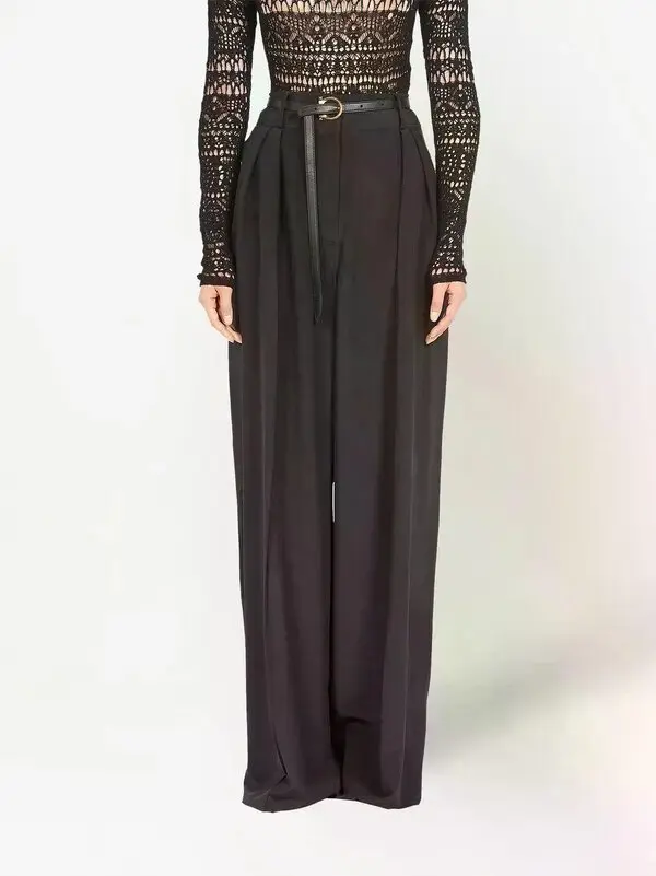 FERRAGAMO Belted Palazzo Trousers