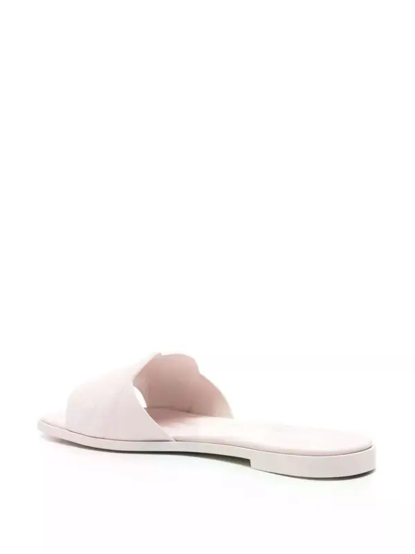 Alexander McQueen Embossed-logo Leather Sandals - Pink