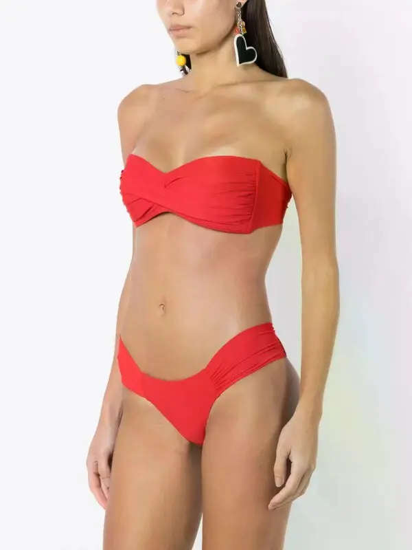 AMIR SLAMA Gathered Low-waisted Bikini Bottoms