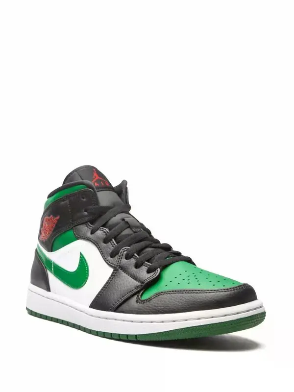 JORDAN Air 1 Mid Green Toe Sneakers