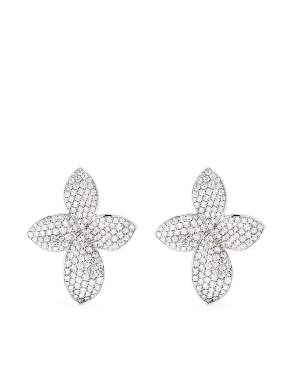 Pasquale Bruni 18kt White Gold And Diamond Giardini Segreti Earrings - Silver