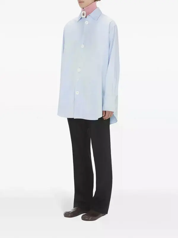 JW Anderson Anchor-embroidered Cotton Shirt