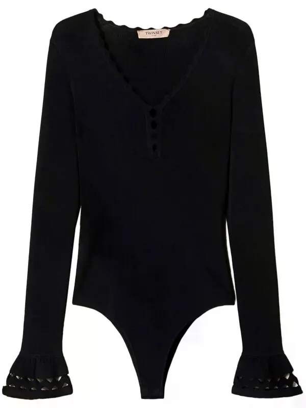 TWINSET Geometric-pattern Knitted Bodysuit