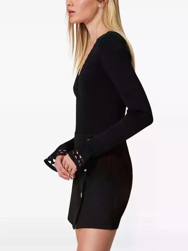 TWINSET Geometric-pattern Knitted Bodysuit
