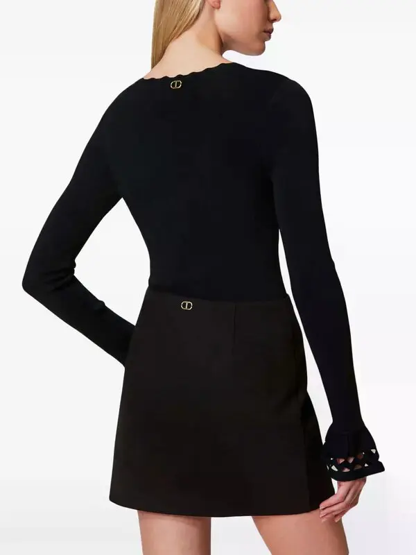 TWINSET Geometric-pattern Knitted Bodysuit