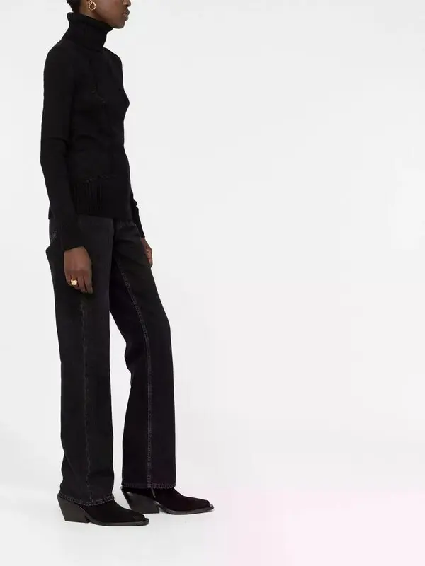 Saint Laurent Cut-out Roll-neck Jumper