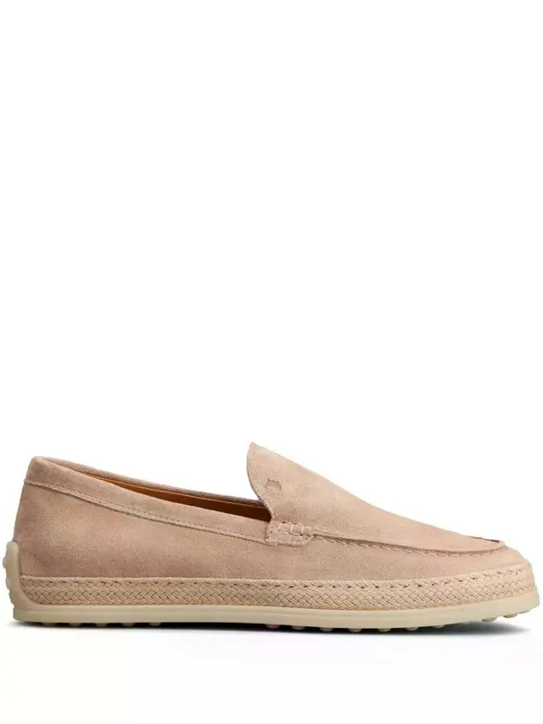TOD'S Logo-debossed Leather Loafers - Neutrals