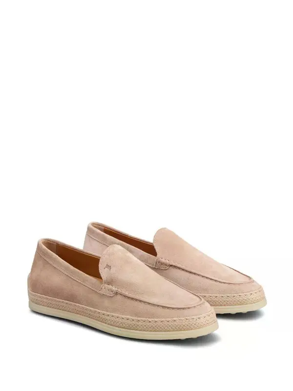 TOD'S Logo-debossed Leather Loafers - Neutrals