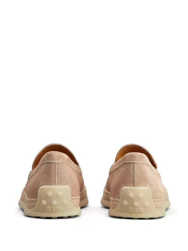 TOD'S Logo-debossed Leather Loafers - Neutrals
