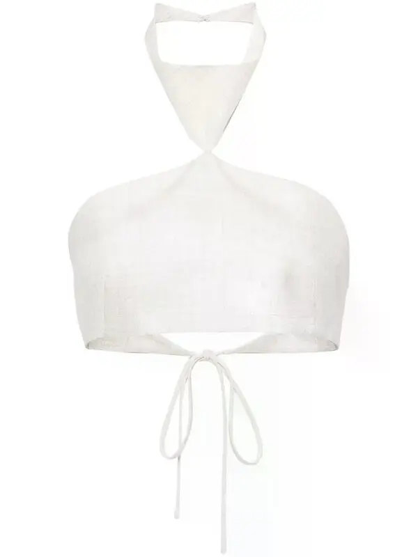 Philosophy Di Lorenzo Serafini Halterneck Crop Top - Neutrals